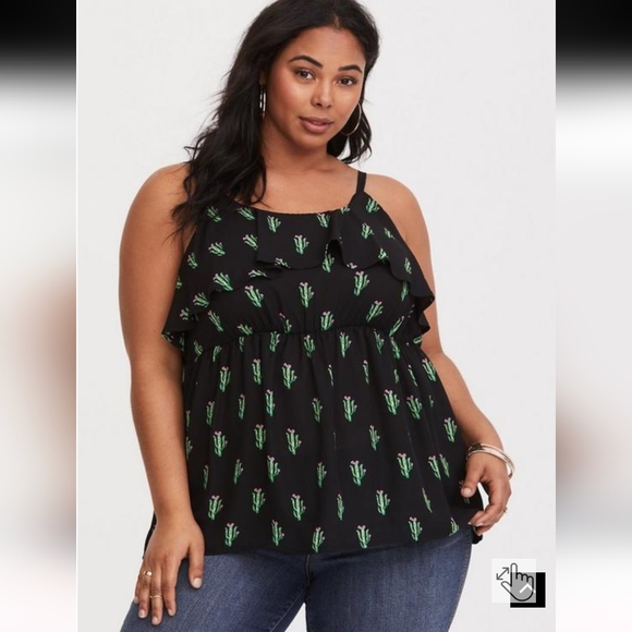 torrid | Tops | Torrids4x Black Cactus Tank | Poshmark